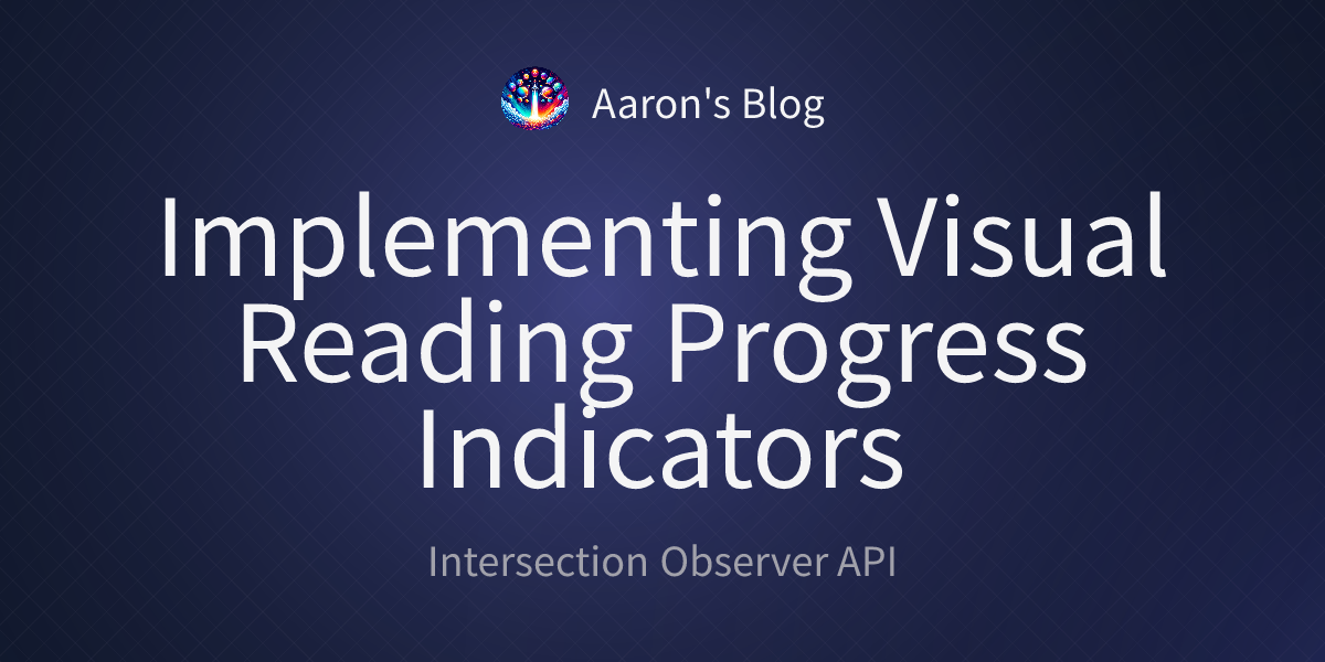 Implementing Visual Reading Progress Indicators - Aaron's blog